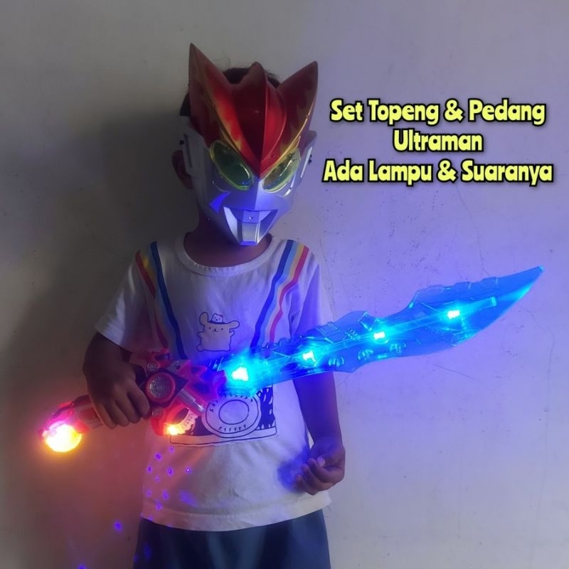 Jual Mainan Set Pedang LED & Topeng Ultraman - Cosplay Anak ultraman ...