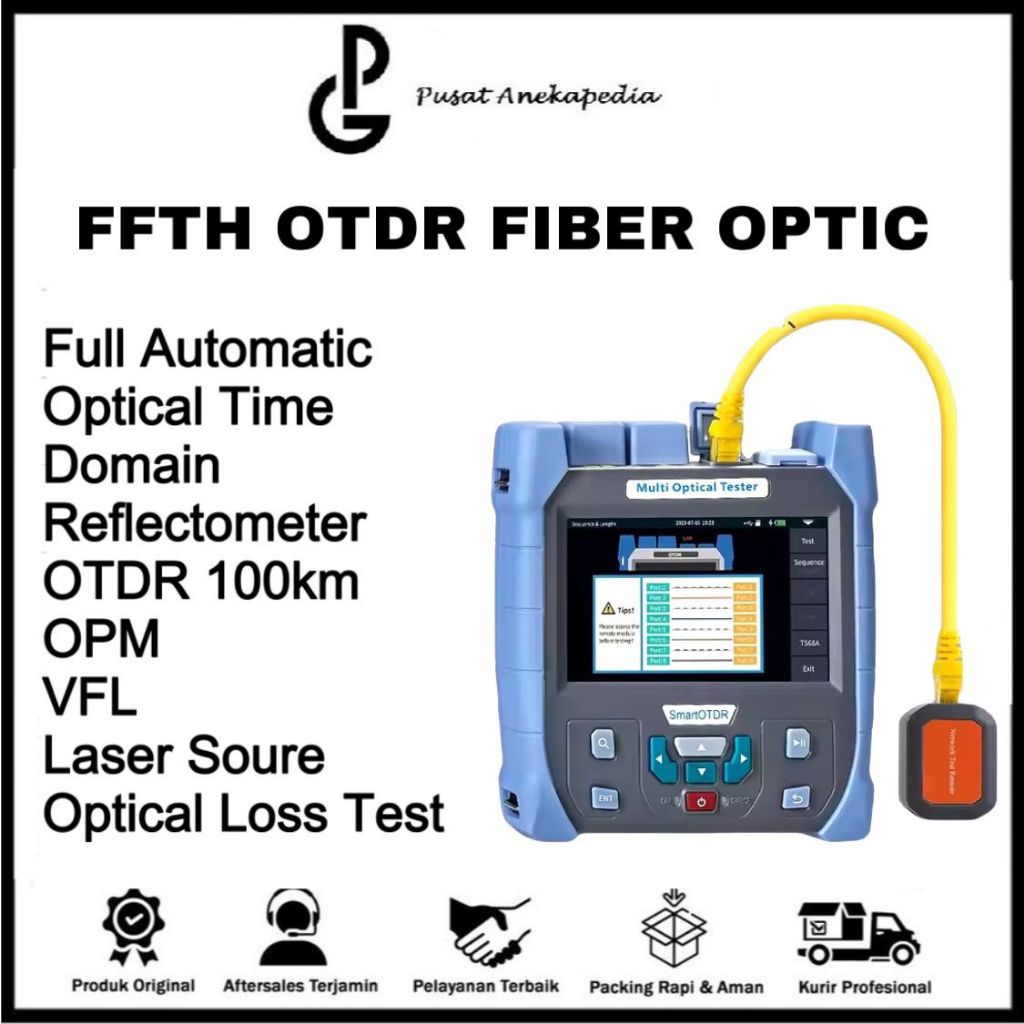 Jual FTTH OTDR 1310nm/1550nm 28/26dB 100KM Fiber Optic Reflectometer ...