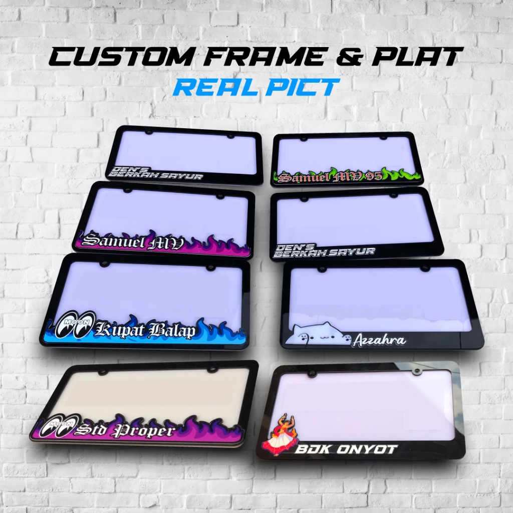 Jual CUSTOM FRAME PLAT NOMER Motor Bahan akrilik model Proper | Shopee ...