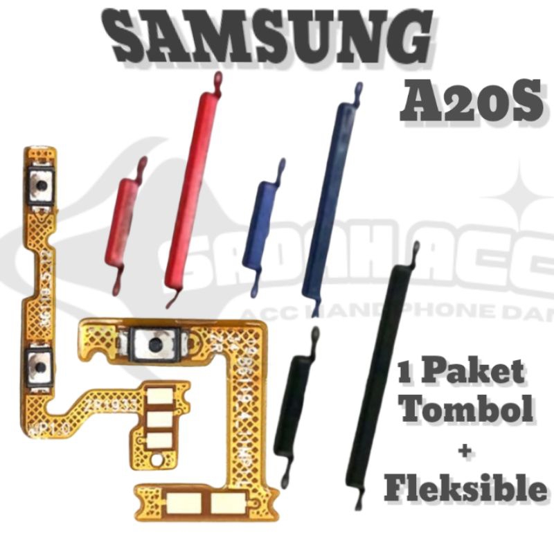 Jual Tombol Set SAMSUNG A20S Original 100% Flexible On Of + Volume | Shopee Indonesia