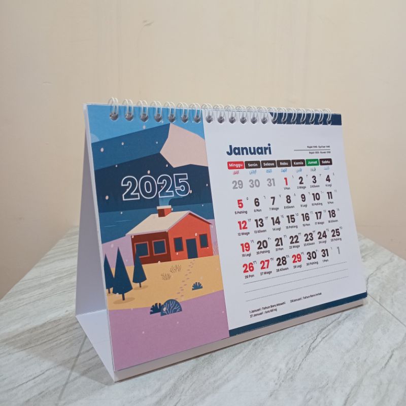 Jual Kalender Meja Spiral 2025 - Kalender Duduk | Shopee Indonesia