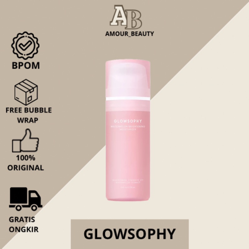 Jual Glowsophy Watermelon Brightening Moisturizer Skin Barrier Niacinamide Gel Day and Night ...