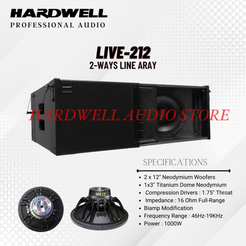 Jual Speaker Line Array Pasif Hardwell 2x12 Inch Live 212 Original ...