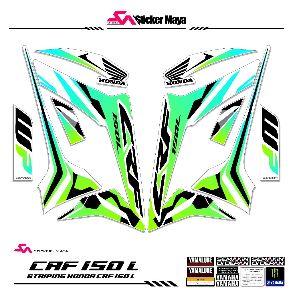 Jual STRIPING CRF 150 L / MTF X5 / STICKER CRF 150L / CRF 150 L ...
