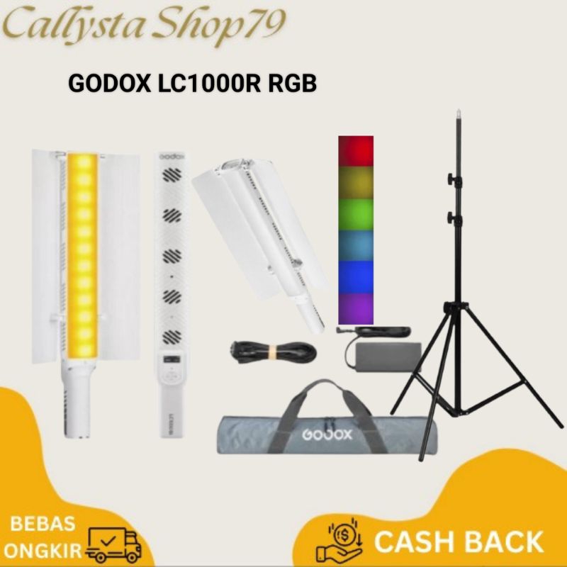 Jual Godox LC-1000 Bi, LC1000Bi Color & LC-1000R RGB, LC1000R Lampu Ligh stick Studio | Shopee ...