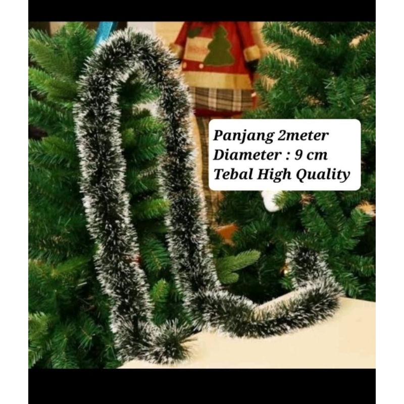 Jual Garland Natal Tebal 2 meter Slinger Natal Dekorasi Natal | Shopee ...