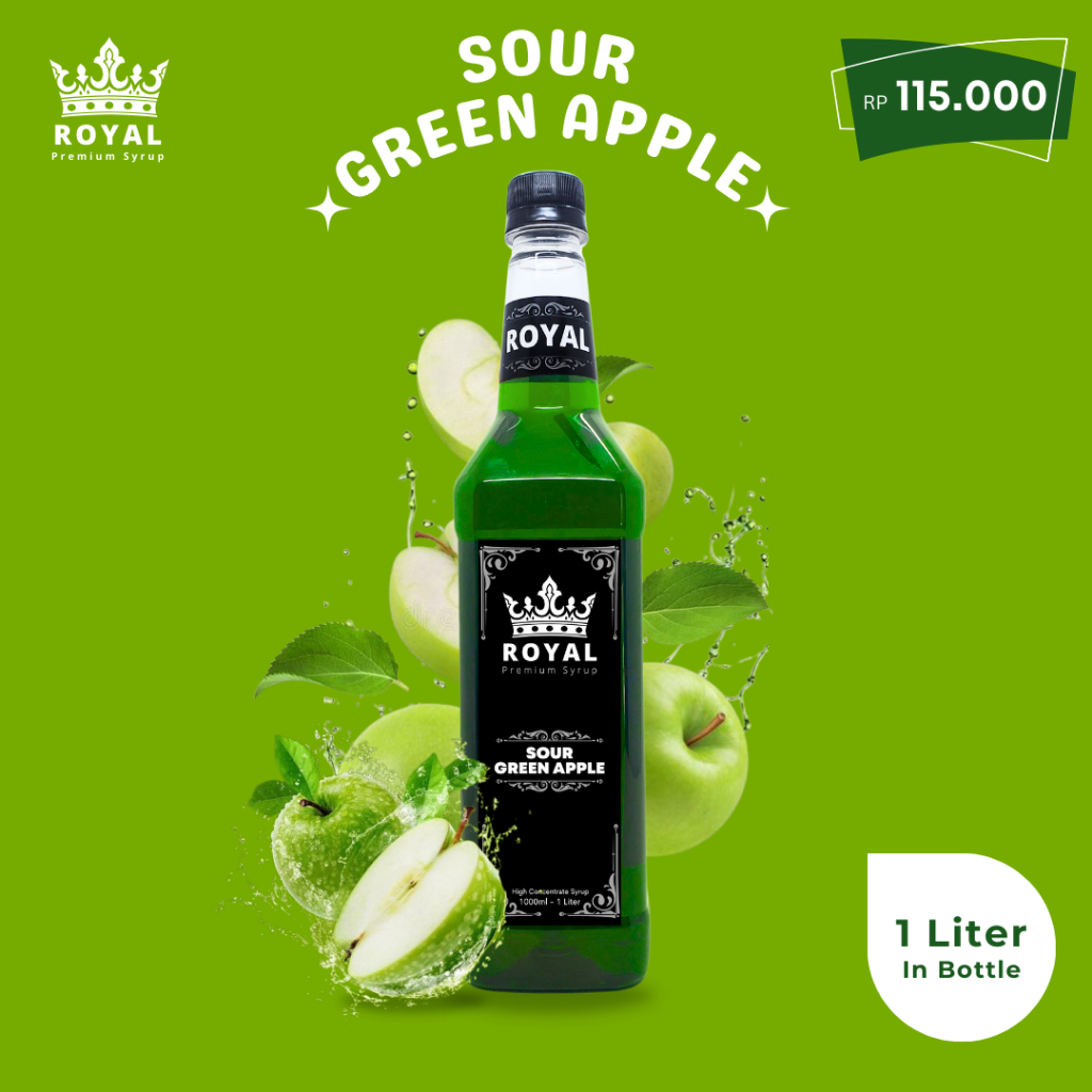 Jual Royal Sour Green Apple Syrup - Sirup Apel Hijau Asam (Premium ...