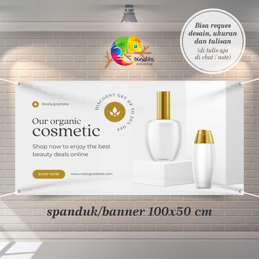 Jual Cetak Spanduk Banner Kosmetik, Spanduk Salon Free Desain | Shopee ...
