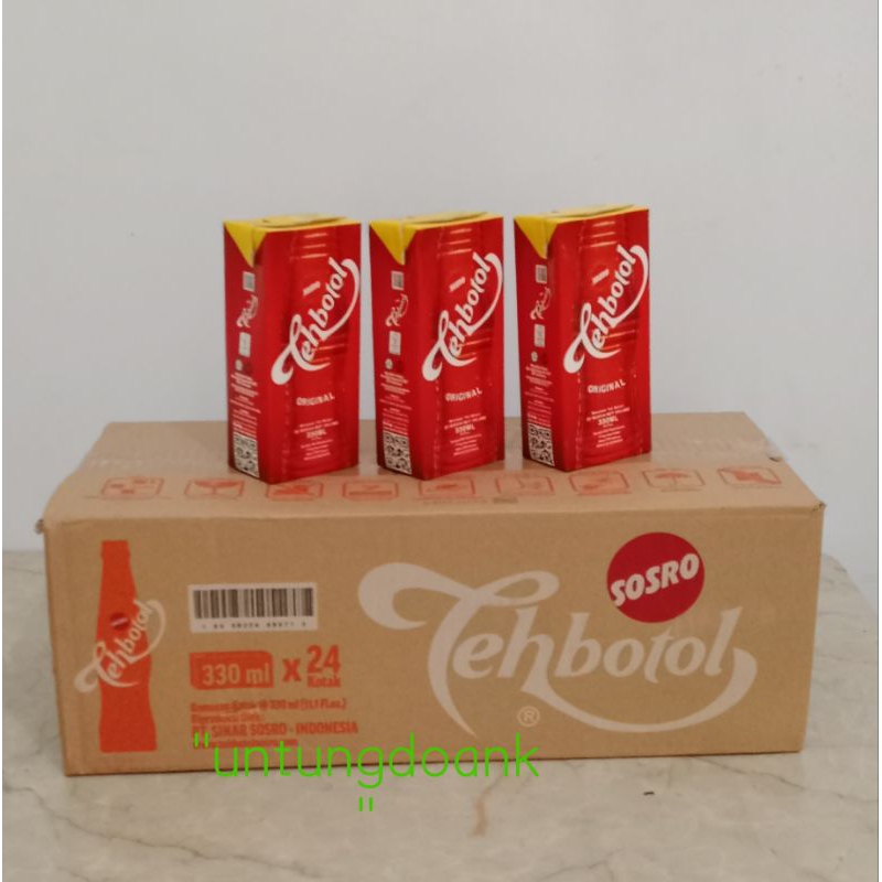 Jual tehbotol sosro kotak 330ml original | Shopee Indonesia