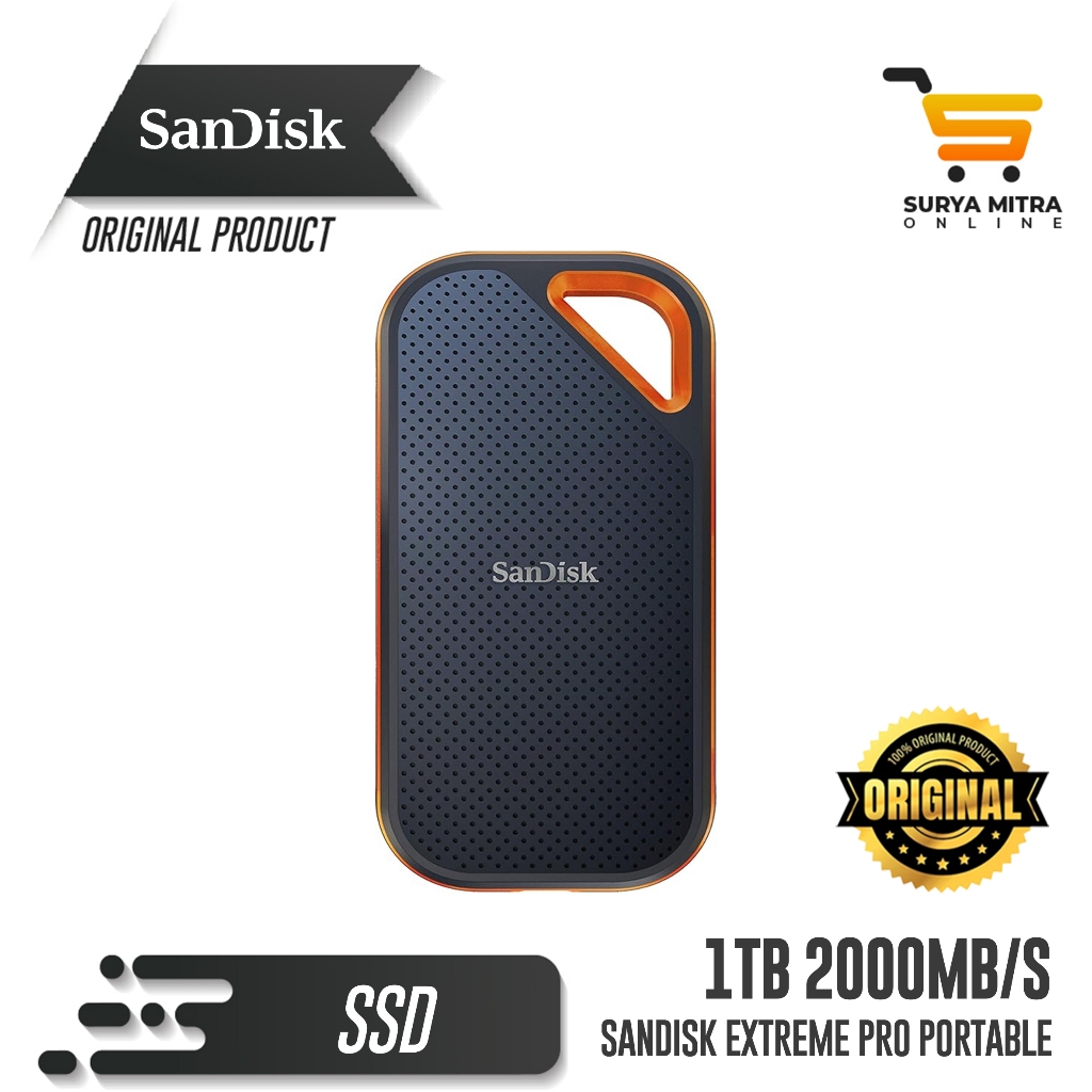 Jual SanDisk Extreme Pro Portable SSD E81 1TB 2000MB/s USB 3.2 E-81 | Shopee Indonesia