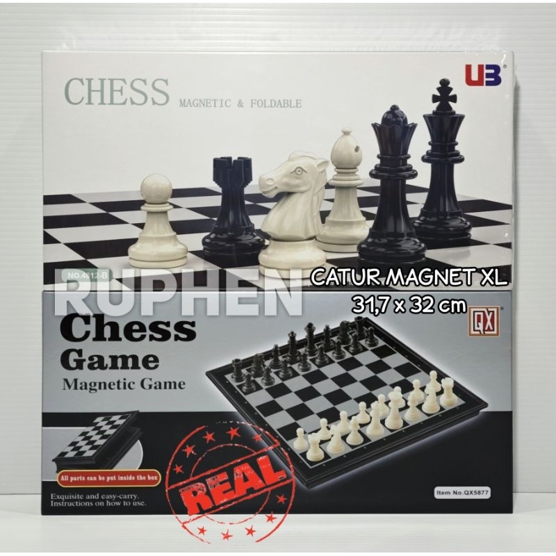 Jual Catur Magnet XL Chess Board Game Jumbo 31,7 x 31,7 cm | Shopee ...