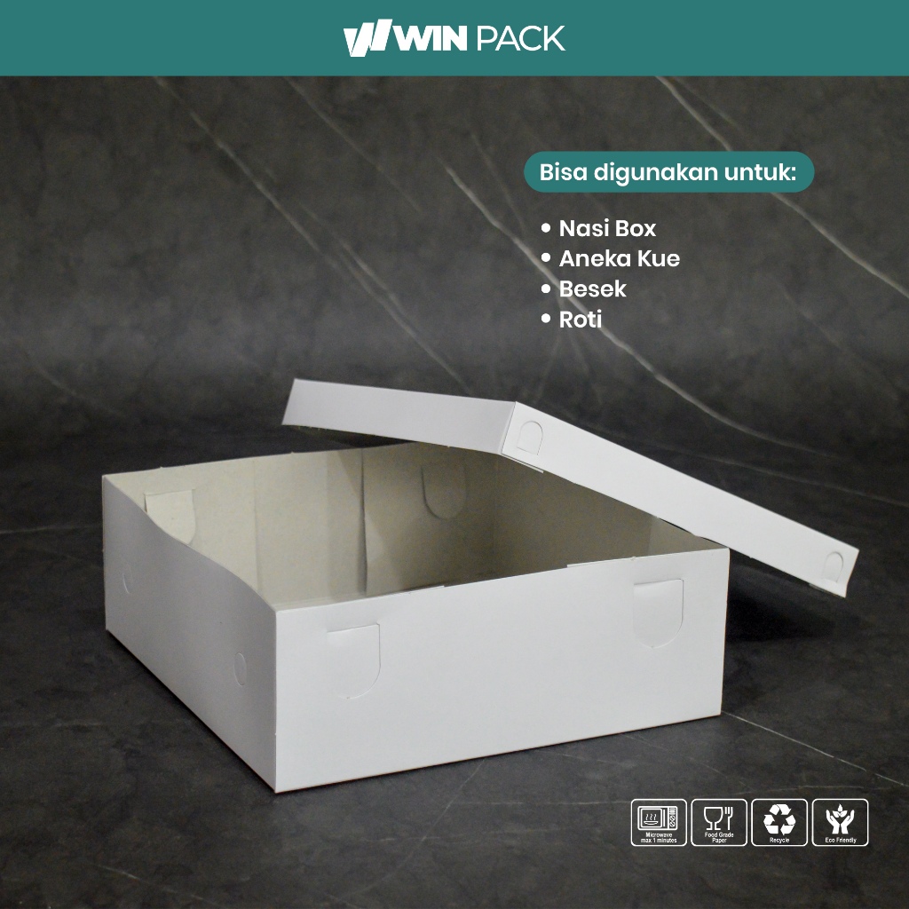 Jual Box Nasi Kotak | Dus Catering | Kertas Putih Bersih 350 GSM & 400 ...