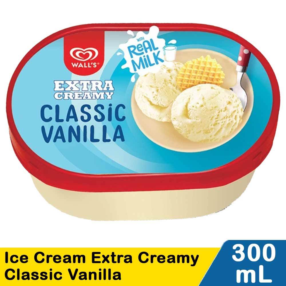 Jual Wall's Ice Cream Extra Creamy Classic Vanilla 300 ml | Shopee ...