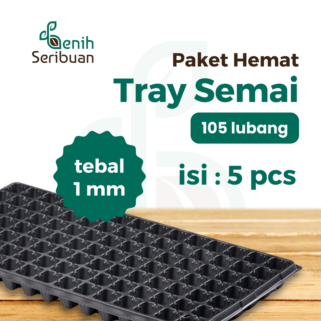 Jual Benih Seribuan - Paket Tray Semai 5 pc Pot Tray Tebal 1 MM Lubang ...