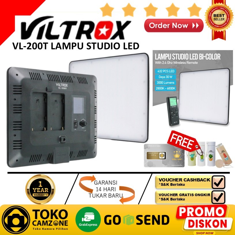 Jual VILTROX VL-200T Lampu Studio LED Bi-color Dimmable Lighting 30W with Remote | Shopee Indonesia