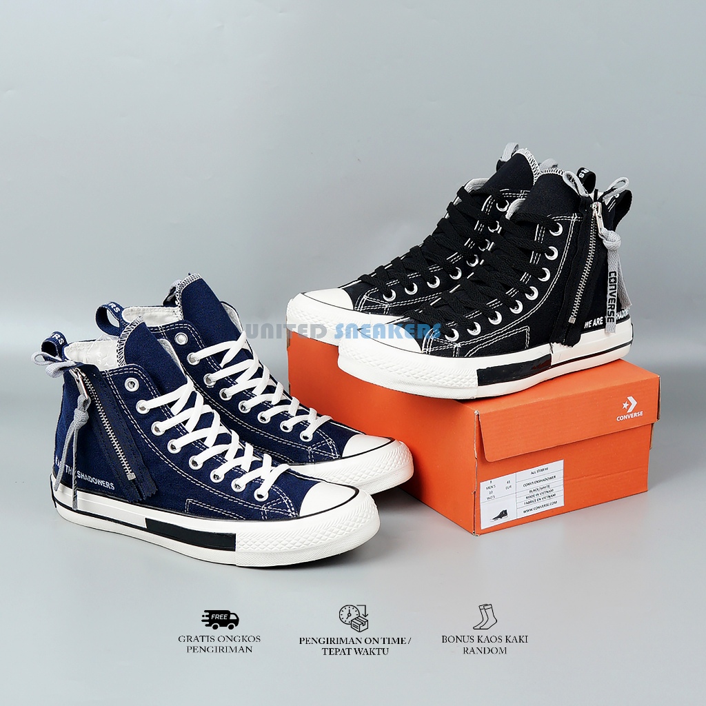 Jual Sepatu Sneakers Pria Converse 70s Enshadower Zipper High Canvas ...