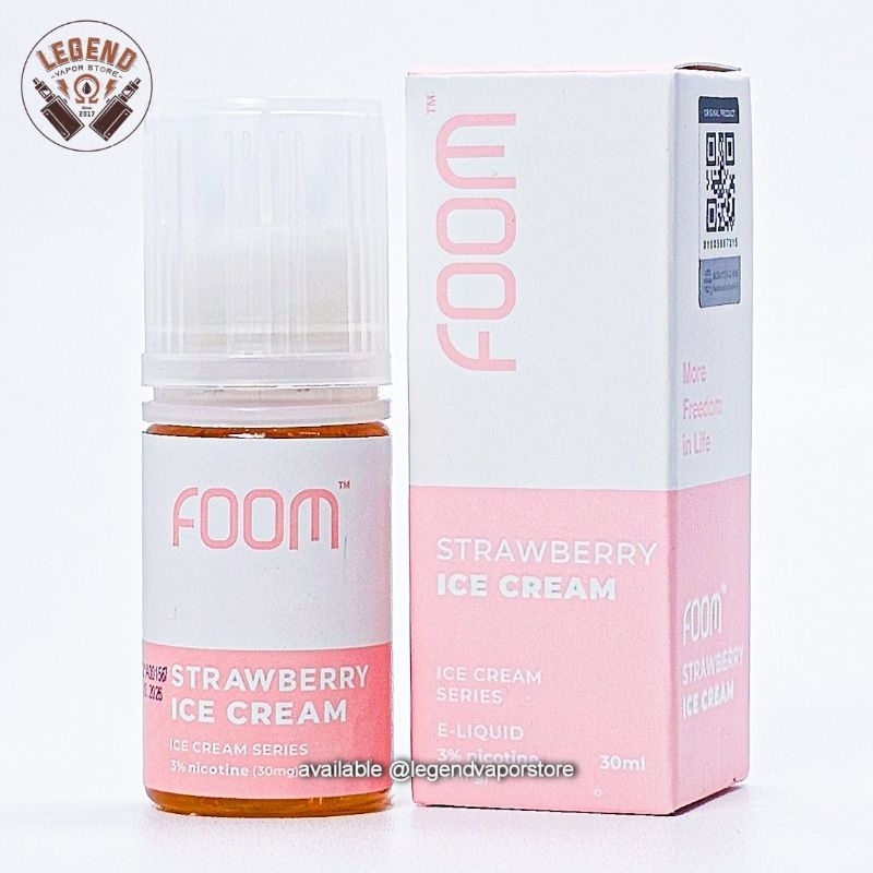 Jual SALT NIC - LIQUID FOOM Strawberry Ice Cream 30ML 30MG AUTHENTIC ...