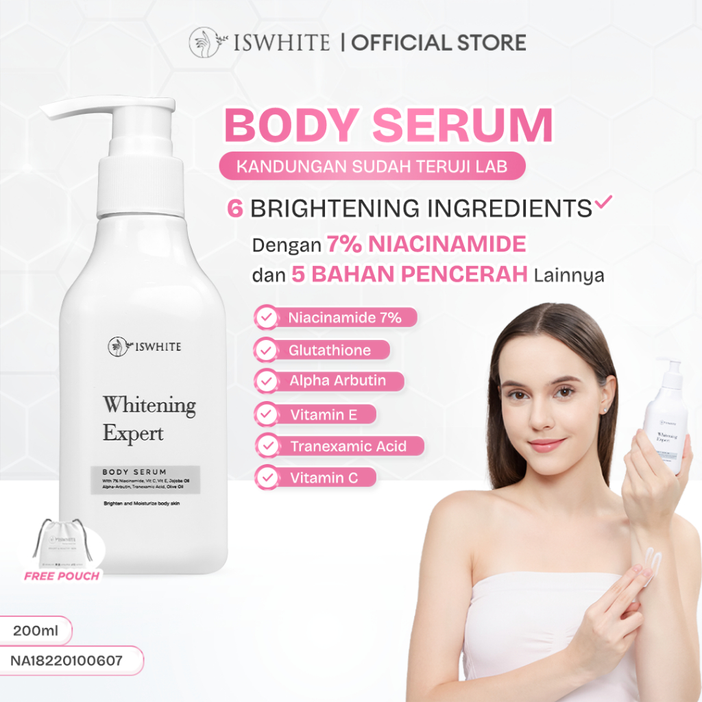 Jual ISWHITE Whitening Expert Body Serum with Niacinamide 7% - 200 ml ...