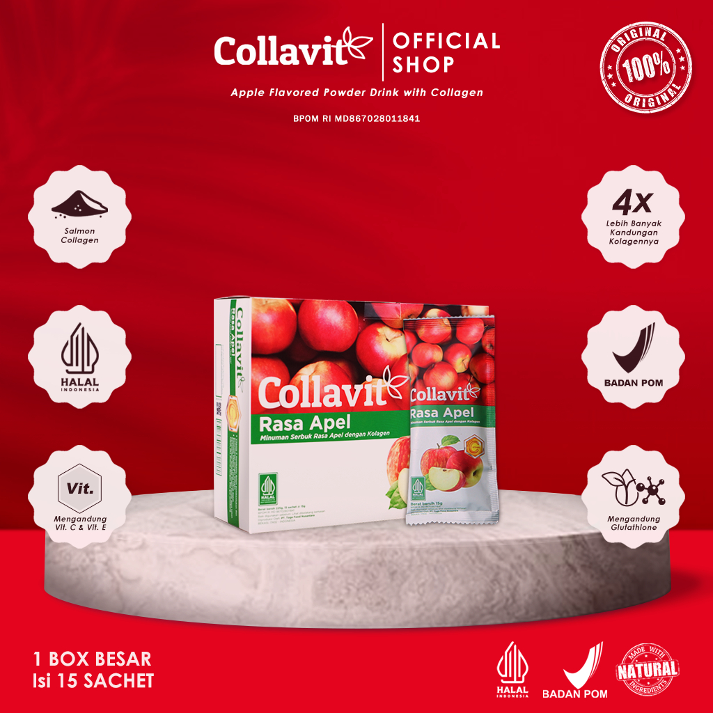 Jual COLLAVIT - 1 Box Besar Isi 15 Sachet Collagen Drink Anti-Flek ...