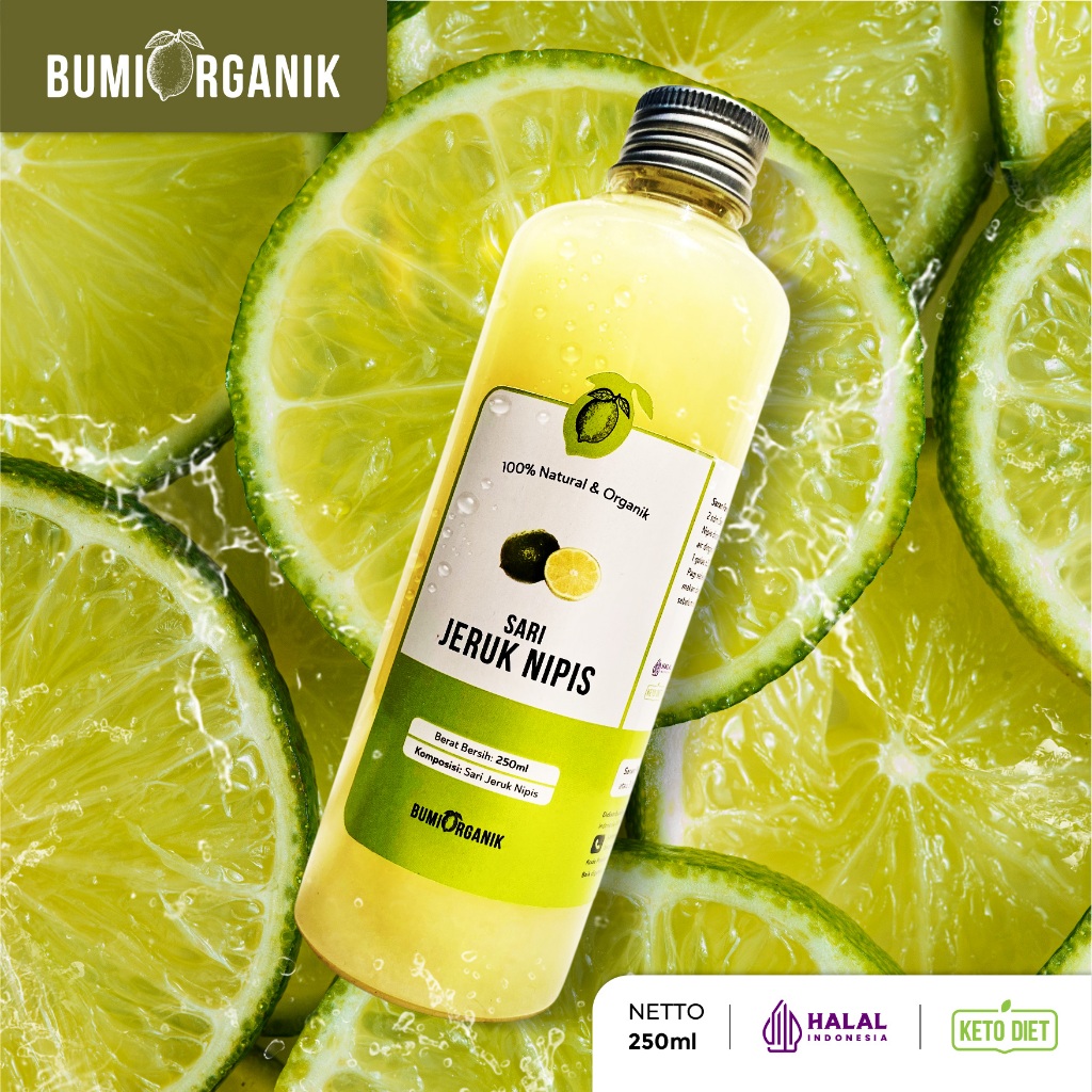 Jual SARI JERUK NIPIS MURNI ASLI 100% 250ML BUMI ORGANIK / JERUK PERAS ...