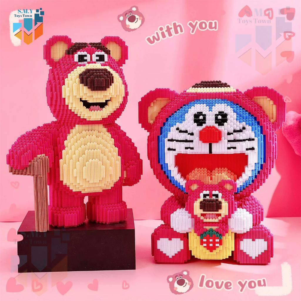 Jual SMY Toystown Nano Blocks Lotso Bear Big 3D Mainan Balok Susun ...