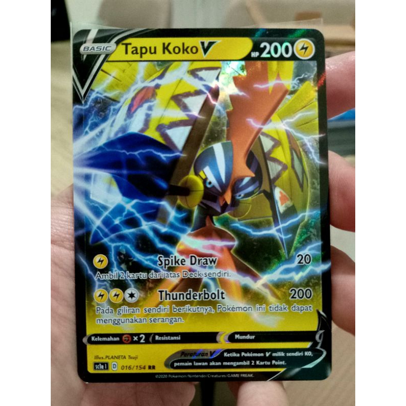 Jual KARTU POKEMON TAPU KOKO V RR INDONESIA HOLO SPIKE DRAW | Shopee ...
