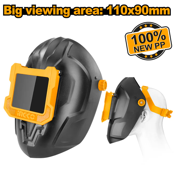 Jual Topeng Las Kedok Helm Las Hitam Face Shield Welding Mask INGCO ...