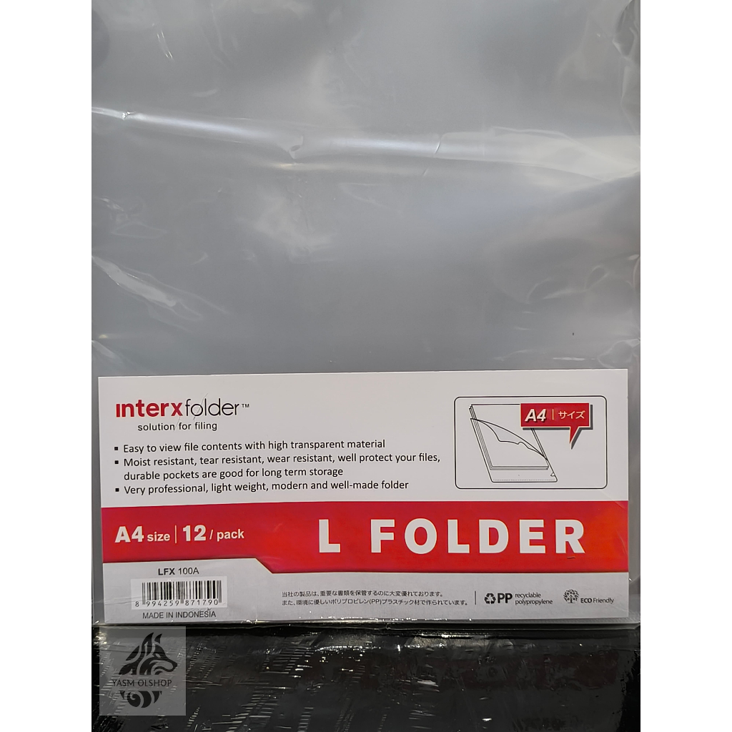 Jual InterX Map L Bening A4 INTERX L FOLDER (1LUSIN) 12 PCS | Shopee ...