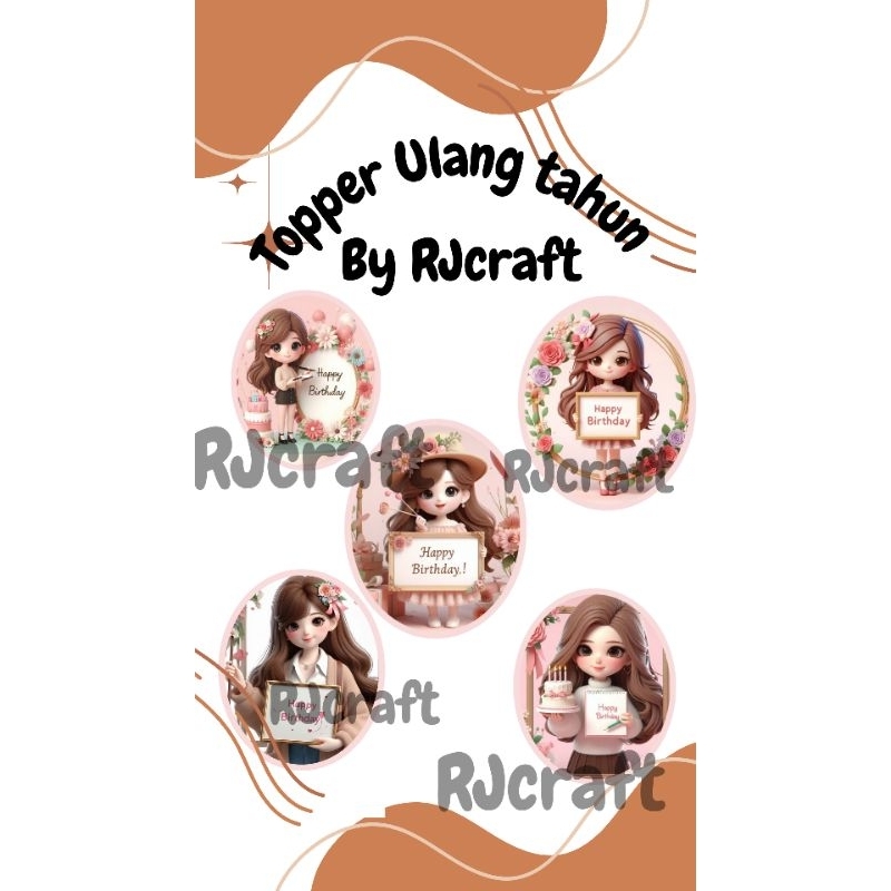 Jual Topper viral happy birthday/kartu ucapan isi 3/greeting card/kartu ...