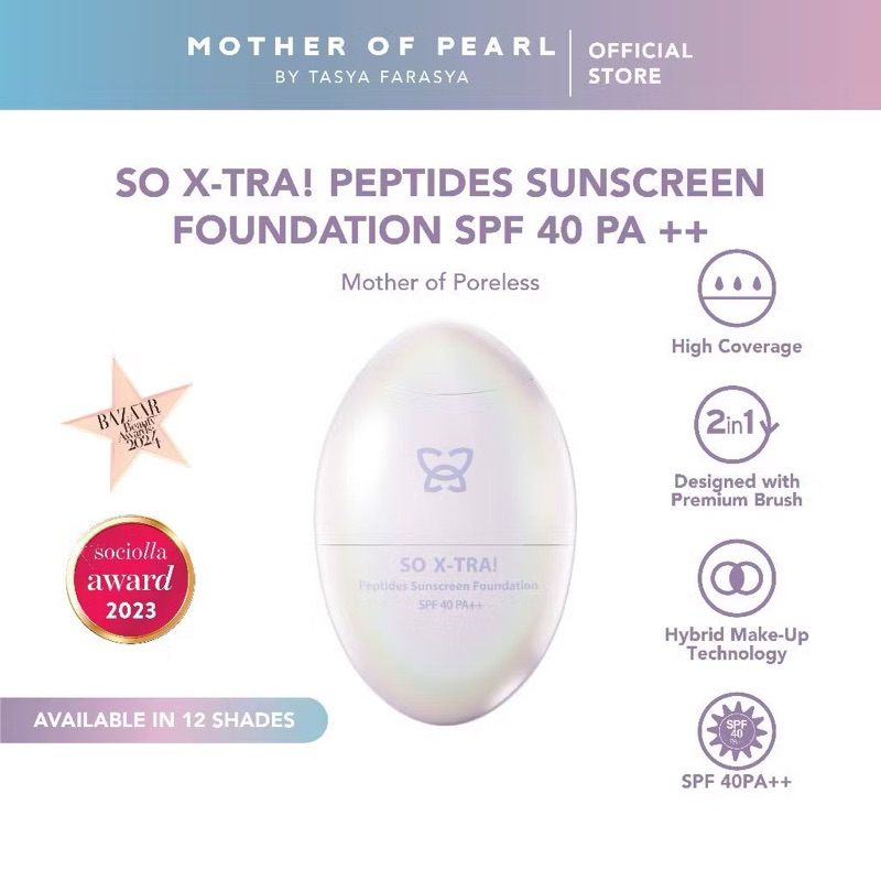 Jual MOP - So X-TRA! Peptides Sunscreen Foundation SPF 40 PA ...