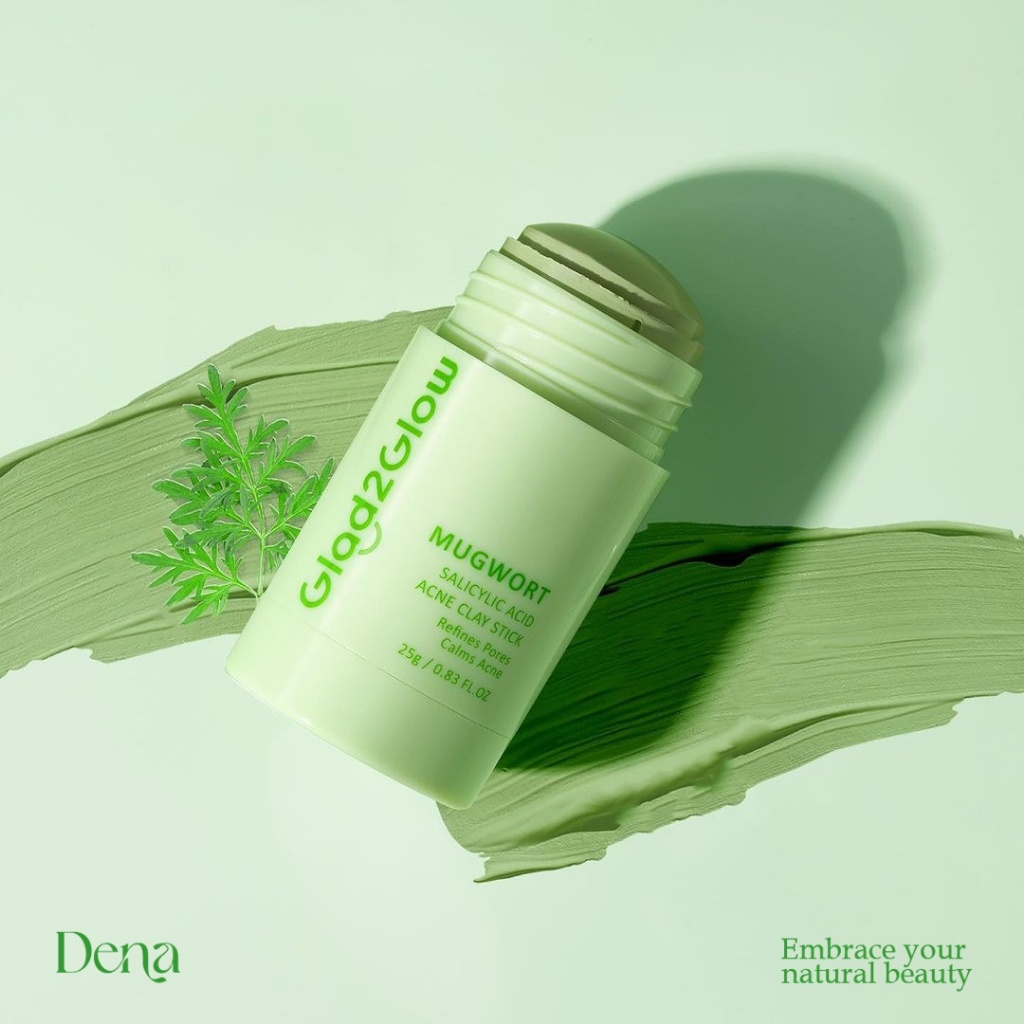 Jual Glad2Glow Mugwort Salicylic Acid Acne Clay Stick | Shopee Indonesia