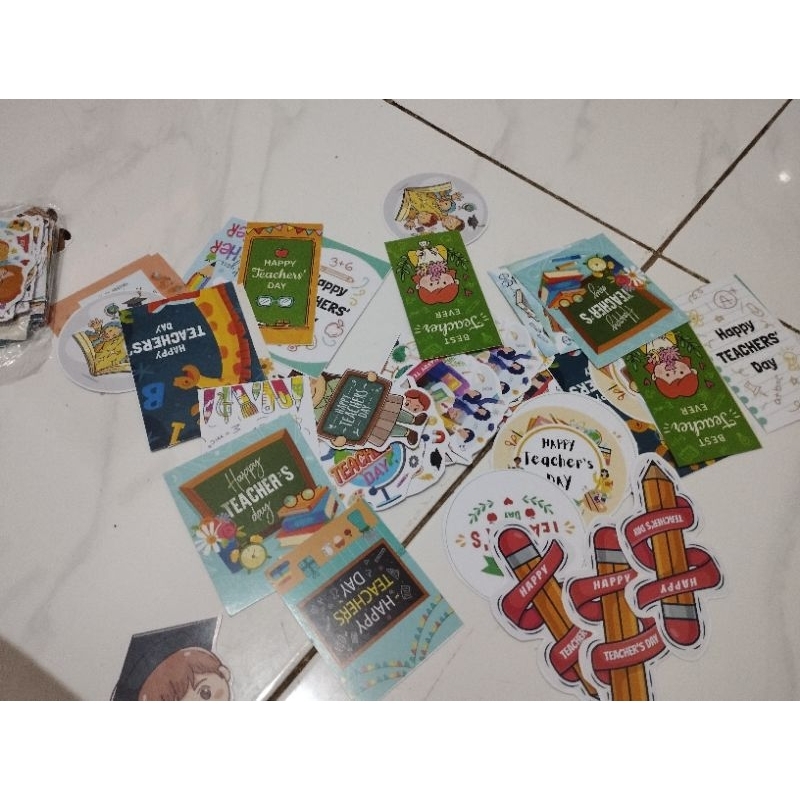 Jual topper kartu ucapan per pack isi 25pcs handtag greeting card hari ...