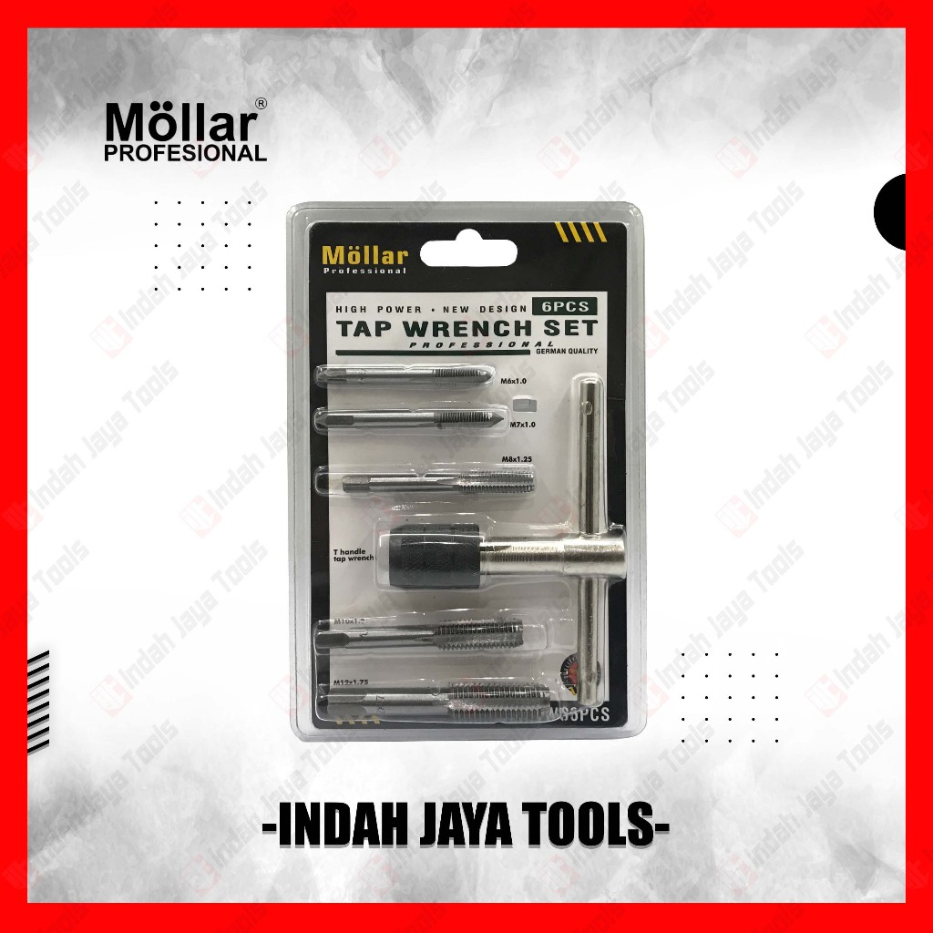 Jual MOLLAR TWS6PCS Hand Tap Set 6 Pcs - Alat Tap Pembuat Drat Ulir ...