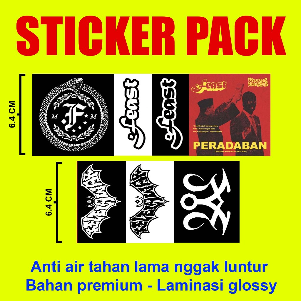 Jual stiker band indonesia sticker pack .feast stiker kelelawar feast ...