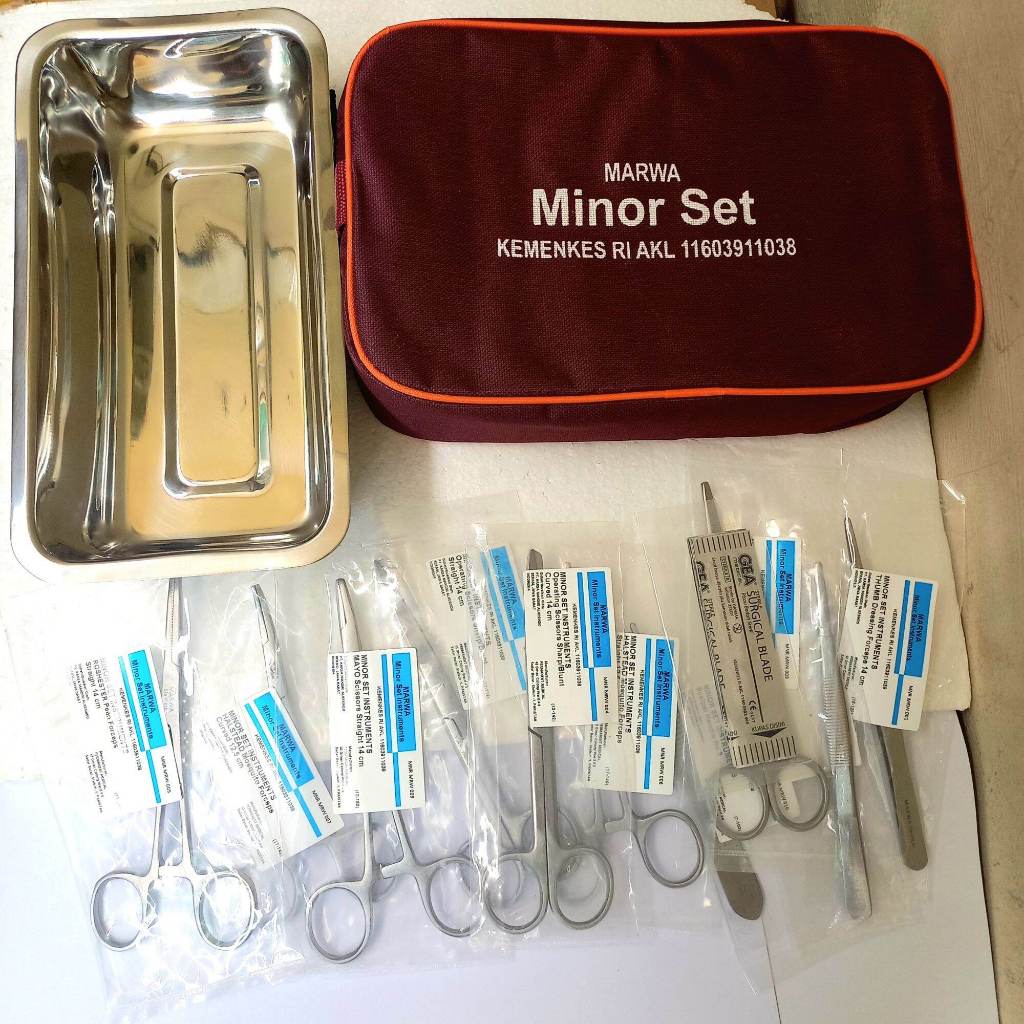 Jual Minor Set + Bag Alat Bedah Operasi Minor Set Marwa | Shopee Indonesia