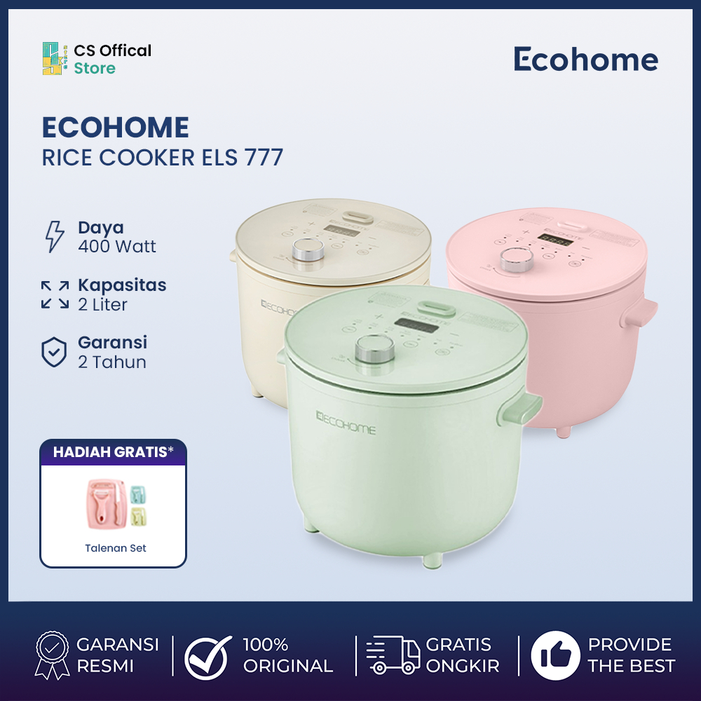 Jual ECOHOME Rice Cooker Low Carbo ELS 777 With 0.8L Penanak Nasi ...