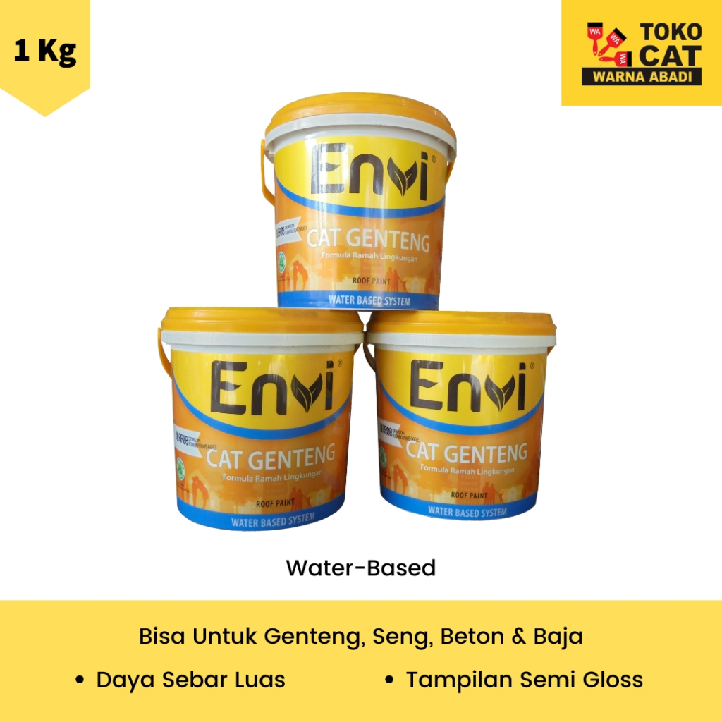 Jual CAT GENTENG ENVI 1 KG | Shopee Indonesia