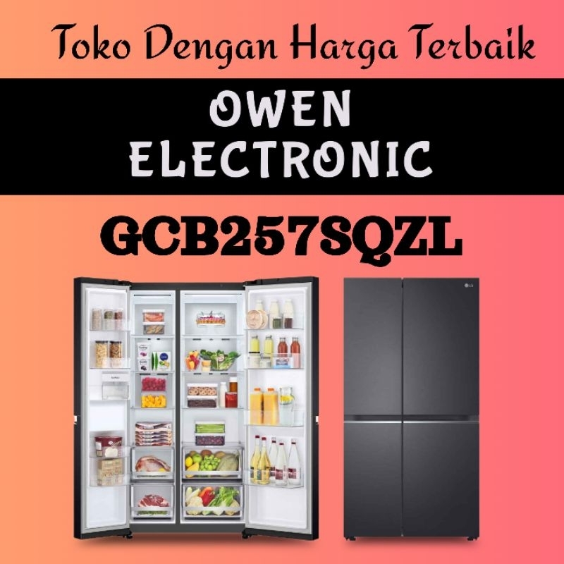 Jual LG KULKAS SIDE BY SIDE REFRIGERATOR GCB257SQZL | Shopee Indonesia
