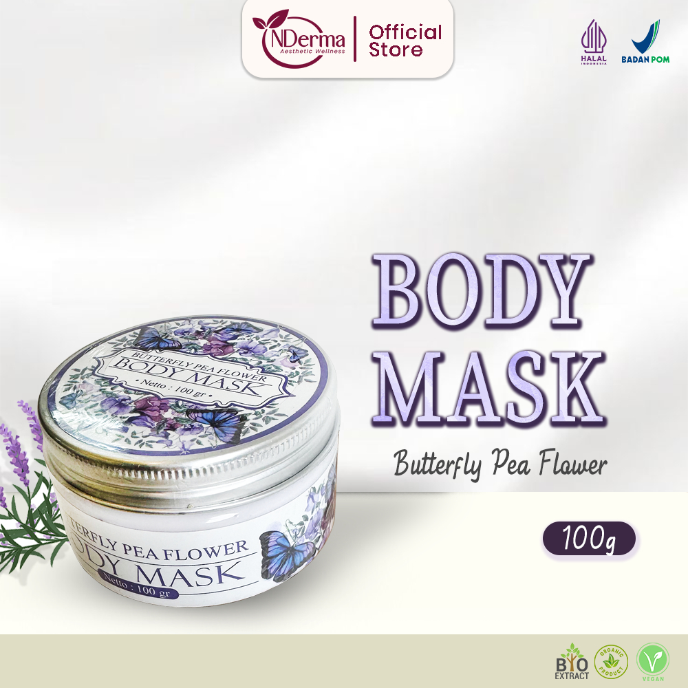 Jual NDerma Fito Cell Butterfly Pea Flower Body Mask 100g | Shopee ...