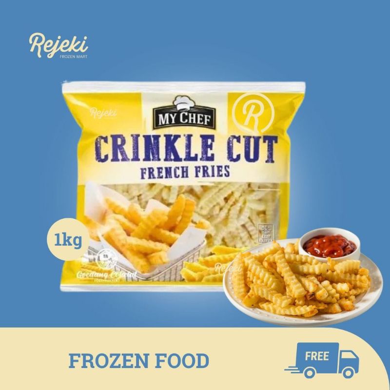 Jual Kentang Hash Brown Crinkle Shoestring Smiley Criss Cut Fries 1kg ...
