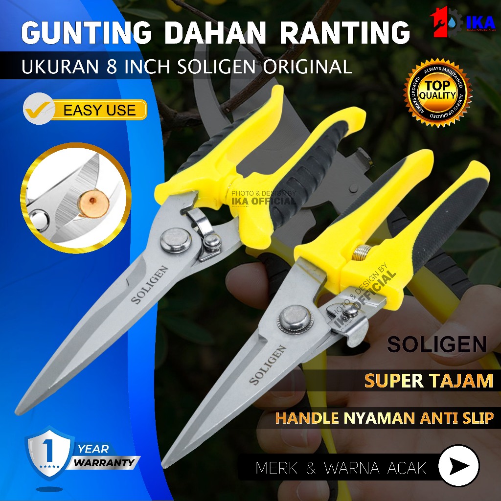 Jual Pruning Shears Gunting Dahan Bunga Ranting Stek Alat Potong Dahan Garden Scissors Gunting ...