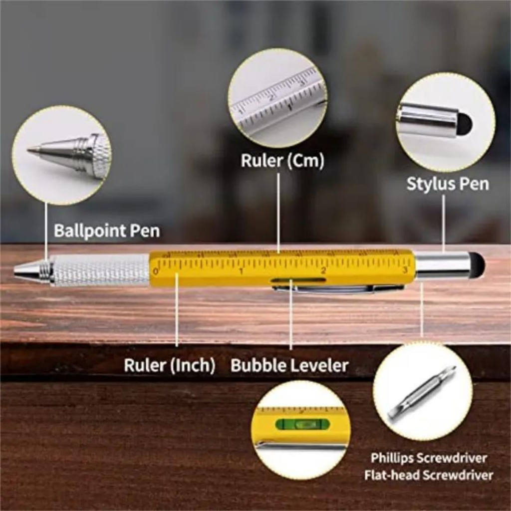 Jual PEN MULTIFUNGSI 6IN1 WATERPASS SET | Shopee Indonesia