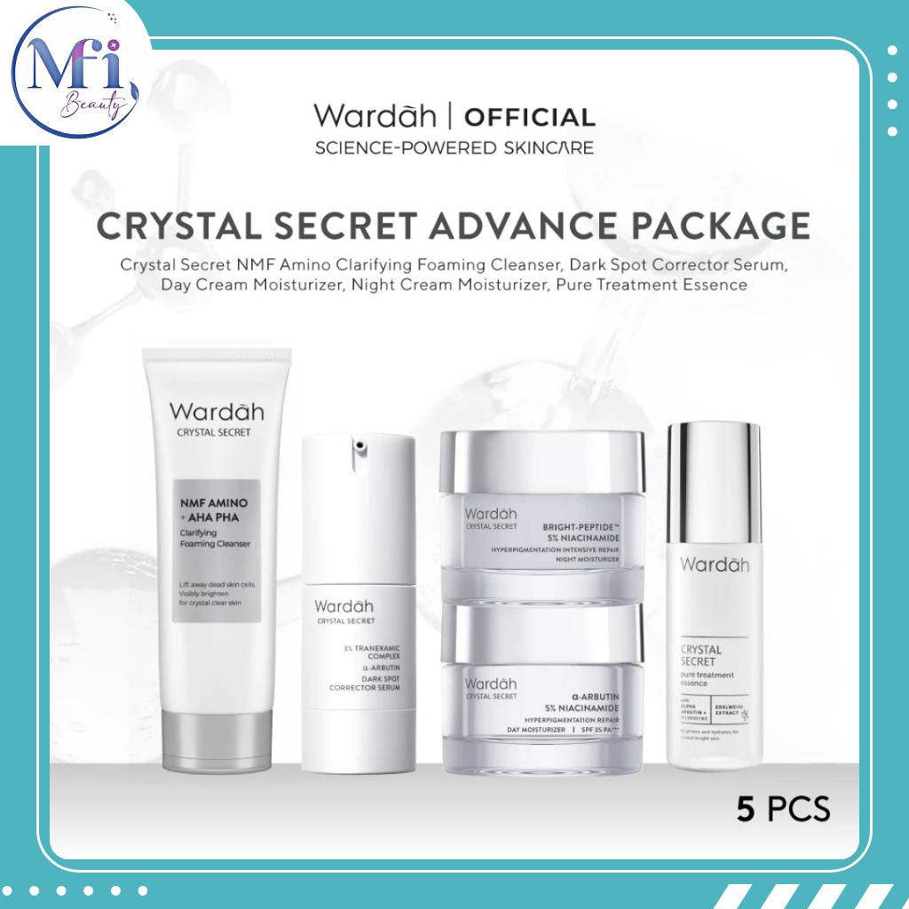 Jual MFI - WARDAH Crystal Secret Series Lengkap - Milk Cleanser, Micellar Cleansing Gel, Foaming ...