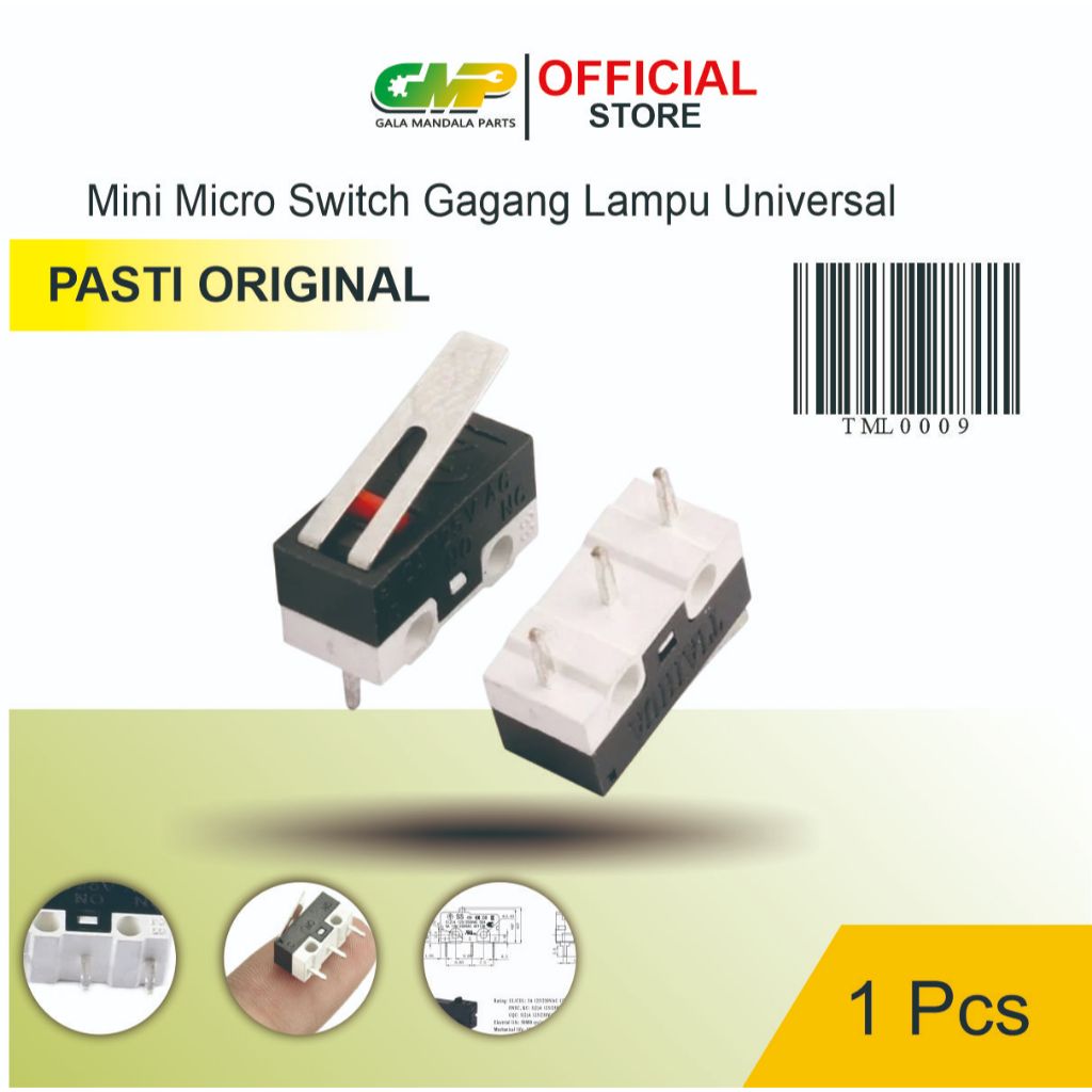 Jual Mini Micro Switch Gagang Microswitch Kecil PCB 3 Pin 125VAC 1A | Shopee Indonesia