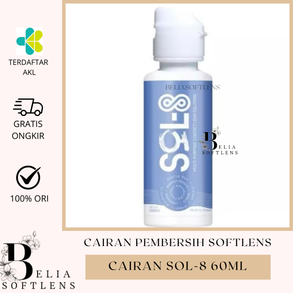 Jual Cairan Softlens Sol-8 60ML | Cairan Softlens Pembersih Sol-8 60 ML ...