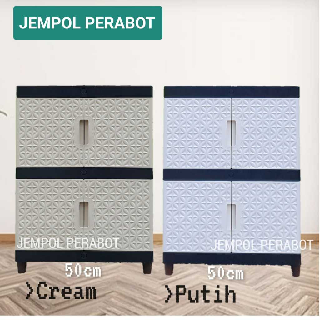 Jual RB Lemari Pakaian Mini Lemari Plastik Mini Minimalis Warna Cream ...