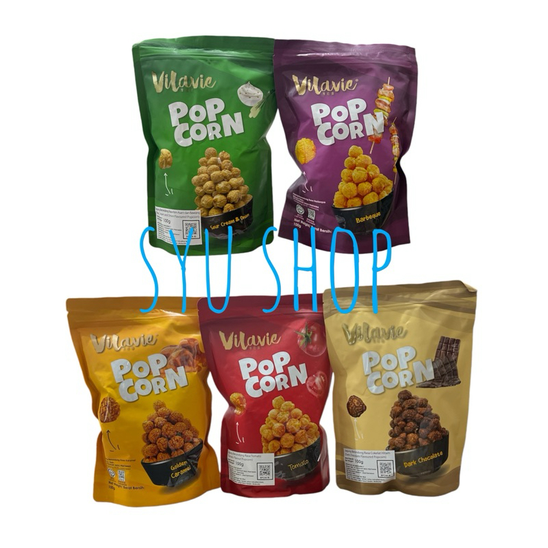Jual vilavie pop corn popcorn premium caramel tomato chocolate sour ...