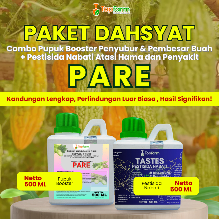 Jual Pupuk Pestisida Topfarm / Pupuk Pembesar Buah Pare / Obat Semprot Hama Pare / Obat Pembasmi ...