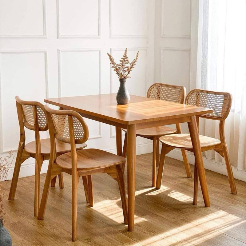 Jual meja makan minimalis modern jati | Shopee Indonesia