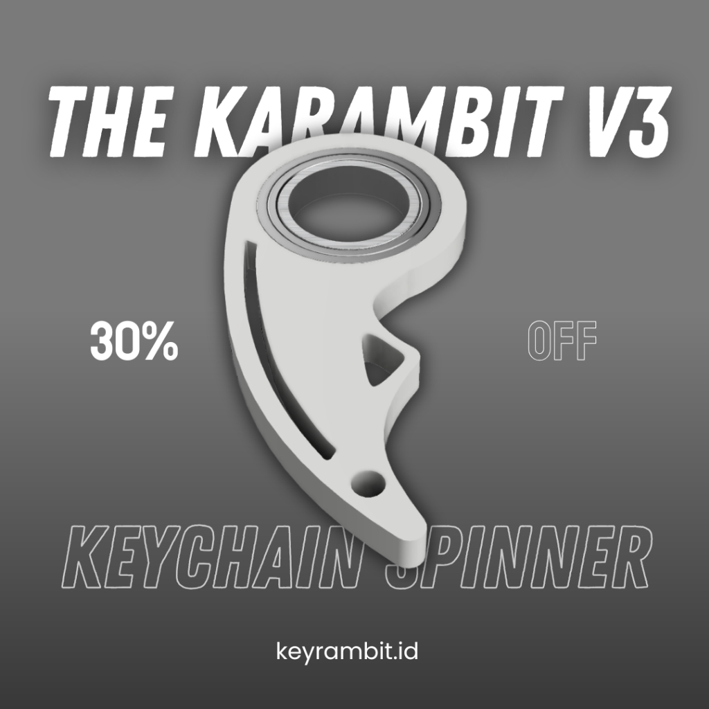 Jual KEYRAMBIT Keychain Spinner "THE KARAMBIT V3" | Shopee Indonesia